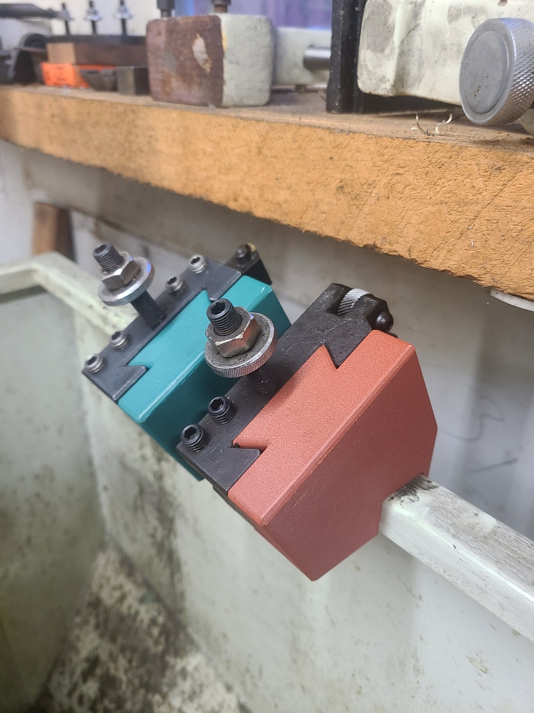 Custom Pair of Mounts for Metal Lathe Quick Change Tool Holders ...