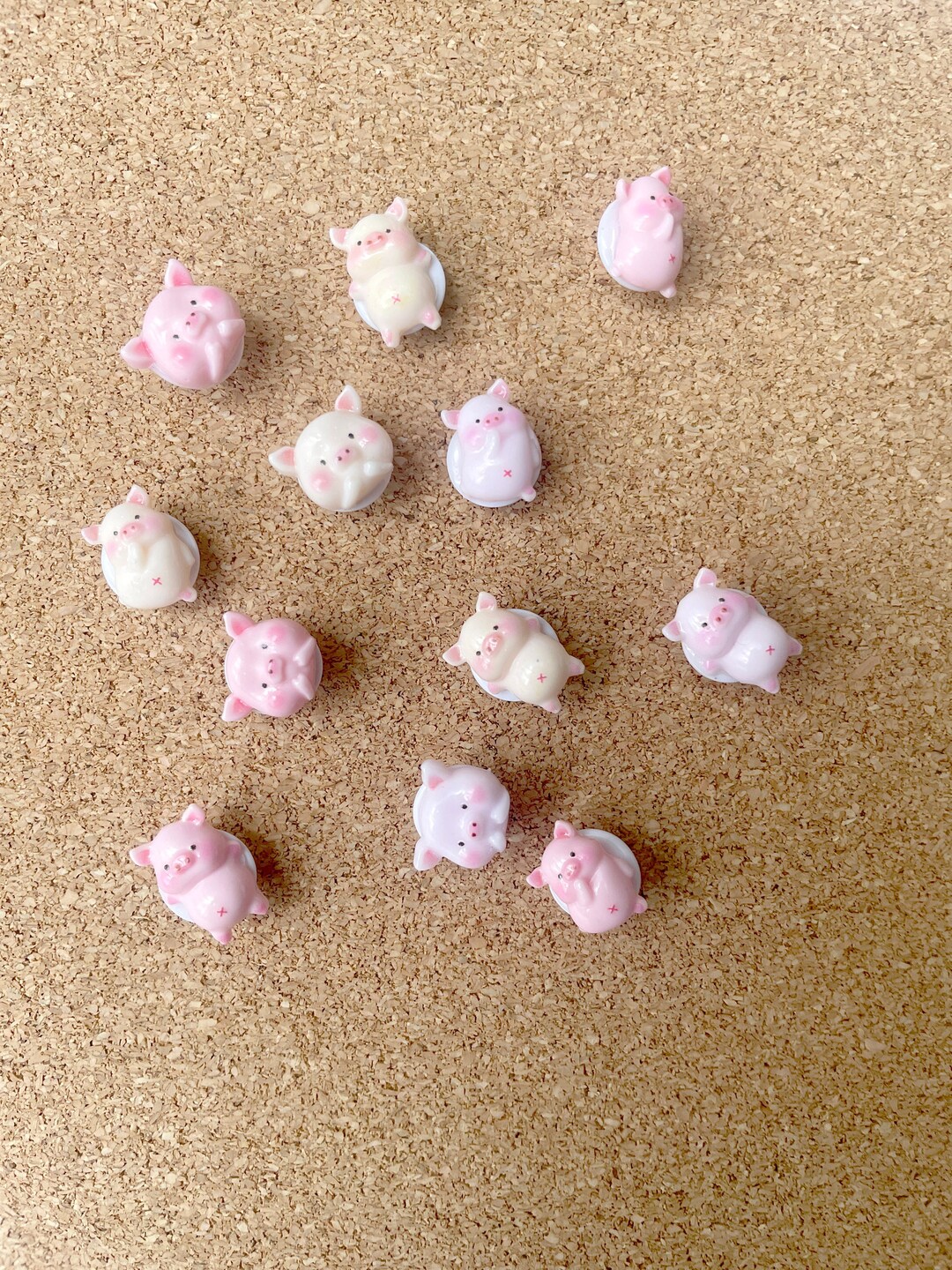 Pig Push Pins, Thumb Tack Set, Piggy Push Pins, Coworker Gift, Office ...