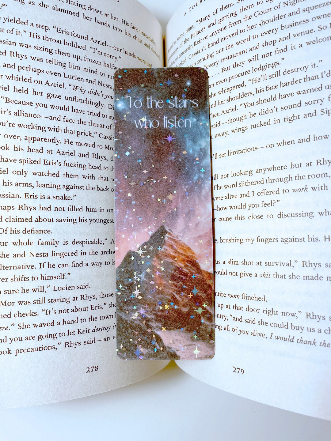 ACOTAR Night Court Bookmark, 'to the Stars Who Listen', Starry Vinyl - Etsy