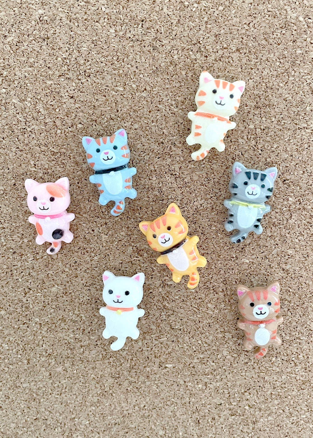 Kitten Push Pins, Thumb Tack Set, Cute Cats Push Pins, Coworker Gift ...