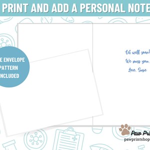 Dog Theme Get Well Card Printable | DIGITAL DOWNLOAD | Get Well Card ...