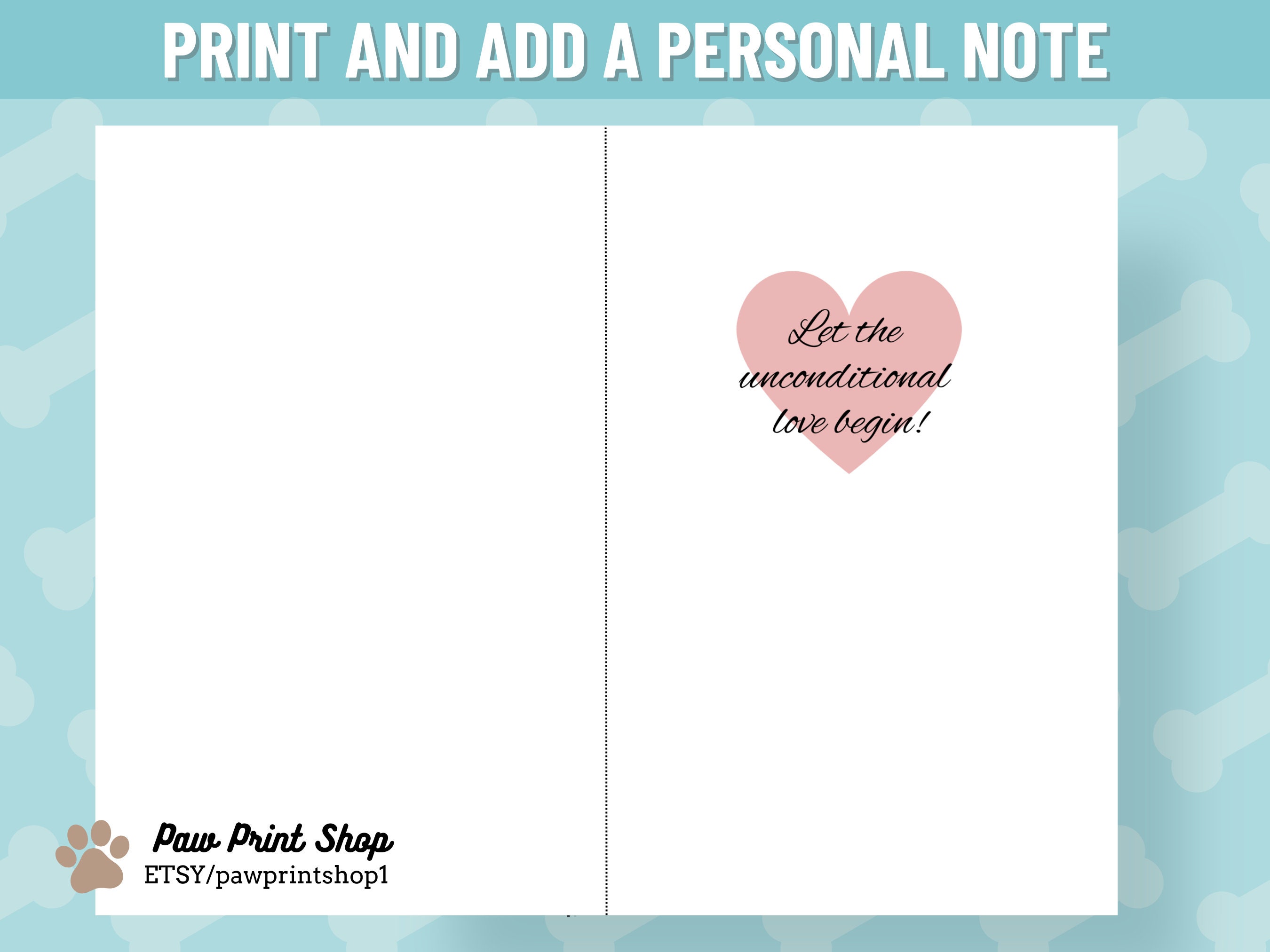 New Dog Card Printable DIGITAL DOWNLOAD New Puppy Card - Etsy