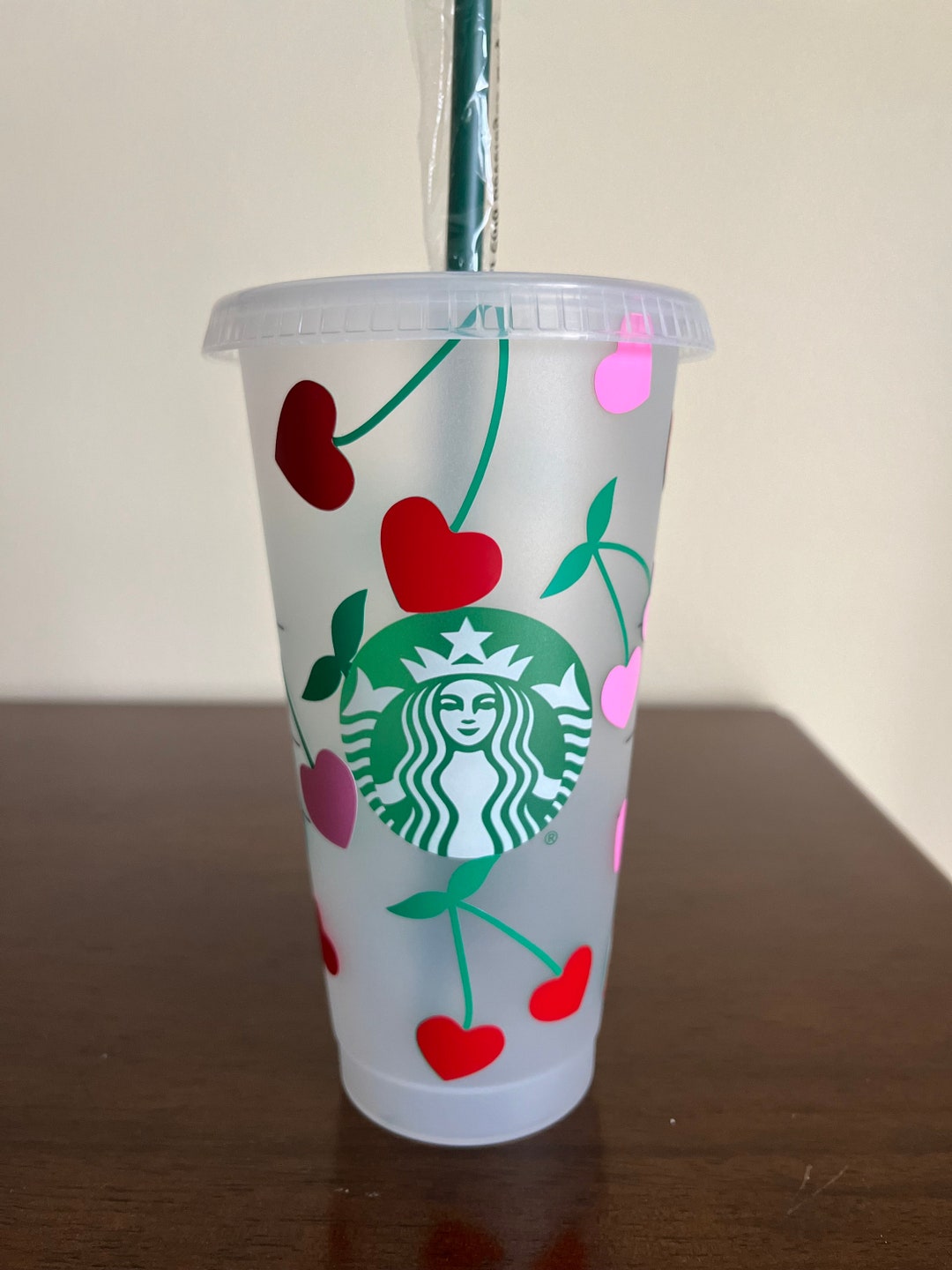 Valentines Day 24oz Cherry Heart Cold Cup - Etsy