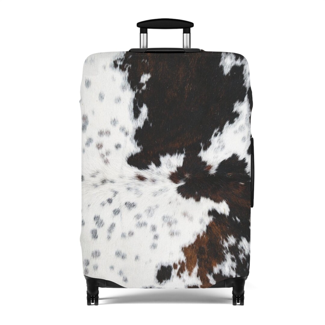 Cowhide Print Luggage Cover - Etsy