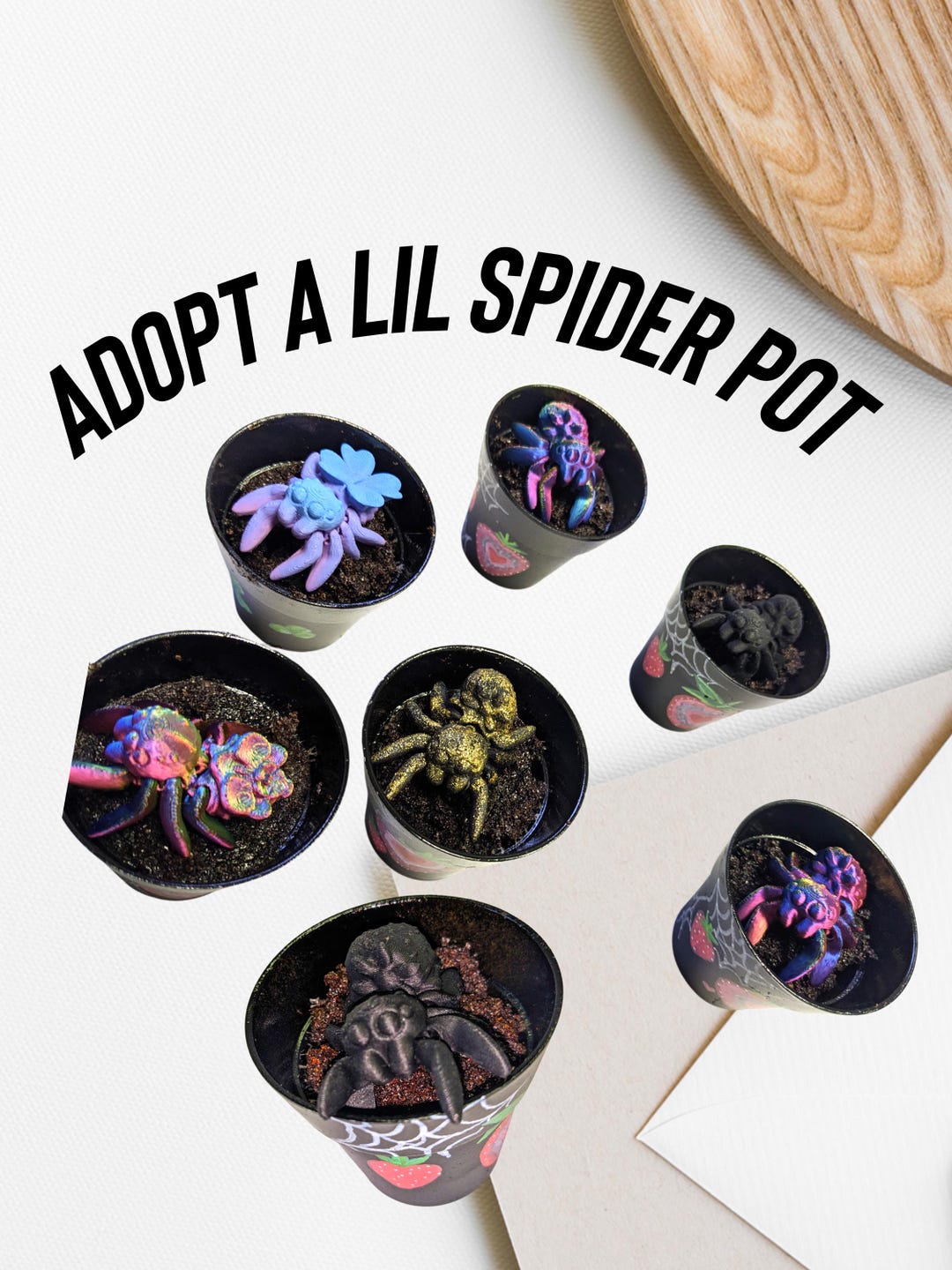 3d Desk Pet, Fidget Toy, Lil Pot Spider, Cute, Mental Health, Guardian ...