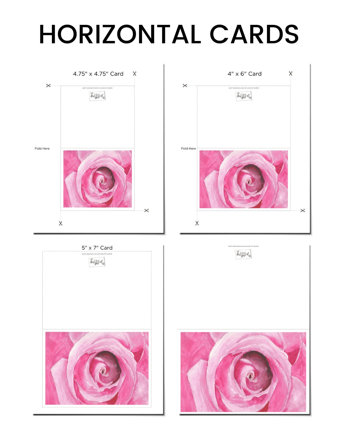 Printable Rose Greeting Card / Water Color Rose Card / - Etsy