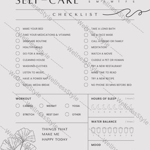 Printable Daily Self-care Routine, Wellness, Self-care, Skin-care ...