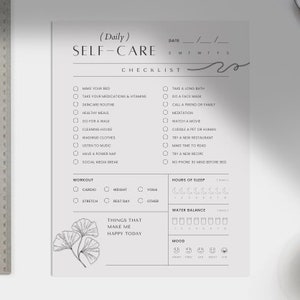 Printable Daily Self-care Routine, Wellness, Self-care, Skin-care ...