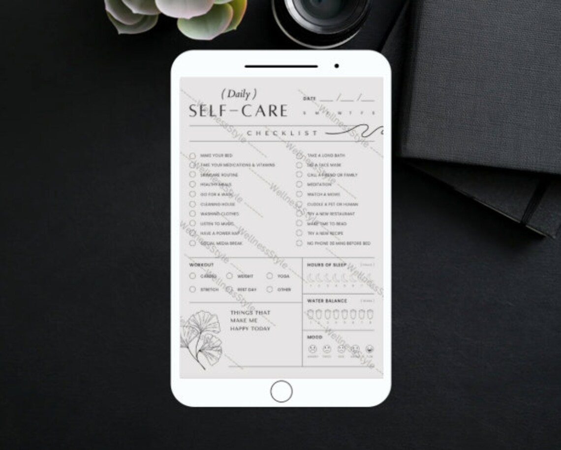 Printable Daily Self-care Routine, Wellness, Self-care, Skin-care ...