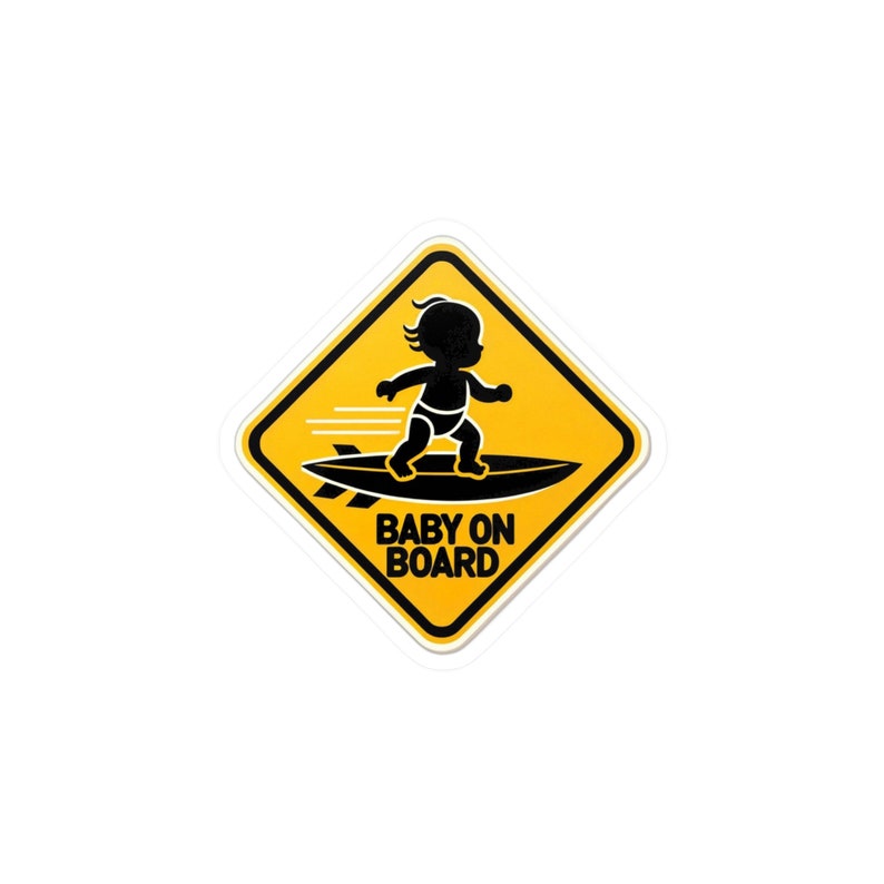 Baby on (surf)board - Baby on Board Vinyl Decal - Etsy