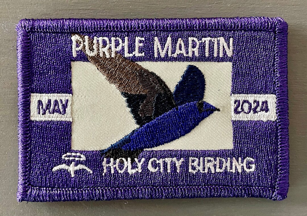 Purple Martin Embroidered Bird Patch | Swallow Bird Patch | Songbird ...