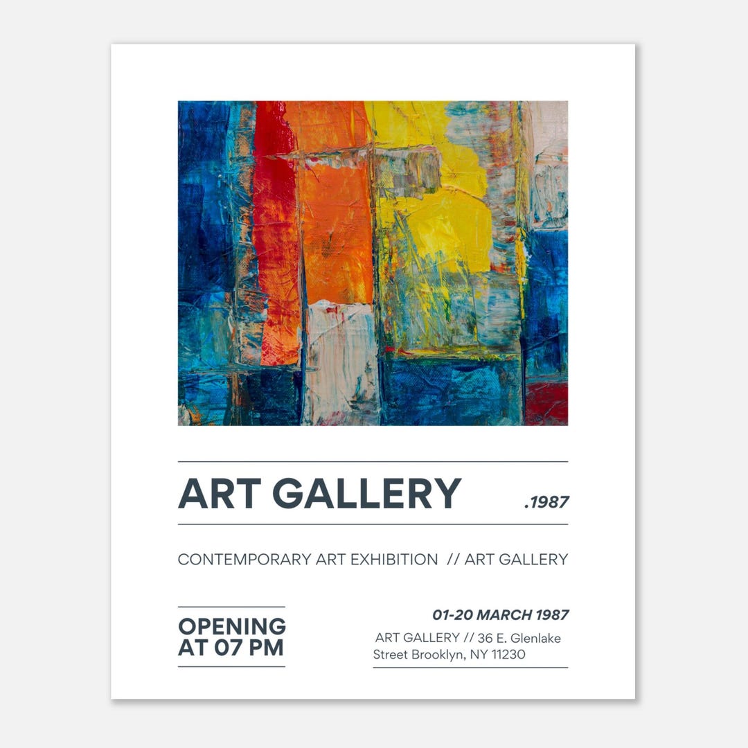 1987 Art Gallery Advertisement - Fine Art Photo Poster | Vibrant Giclée ...