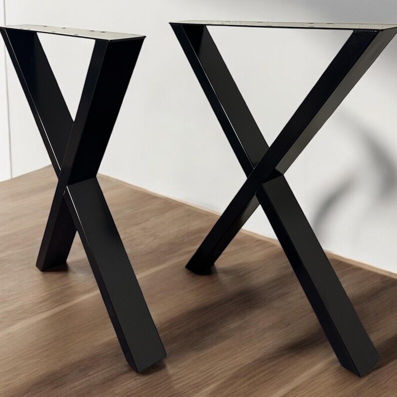 Modern X Frame Table Legs, Sturdy Metal Dining Table Legs, Industrial ...