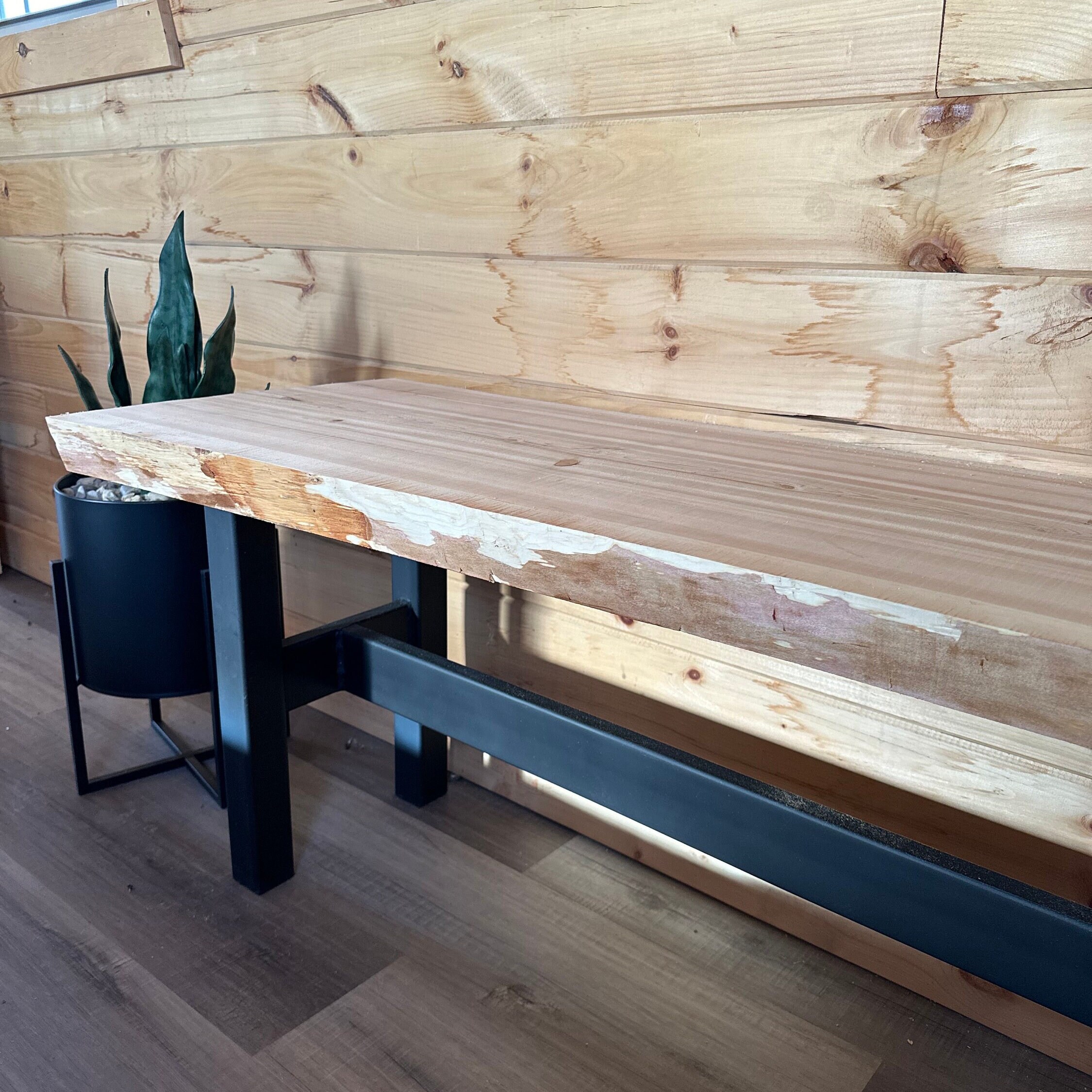 Solid Wood Bench Modern Bench Decorative Bench Bedroom Bench Live Edge ...