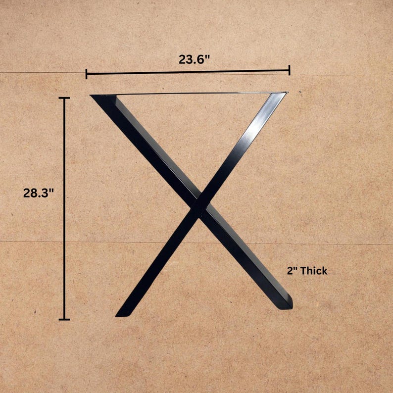 Modern X Frame Table Legs, Sturdy Metal Dining Table Legs, Industrial ...