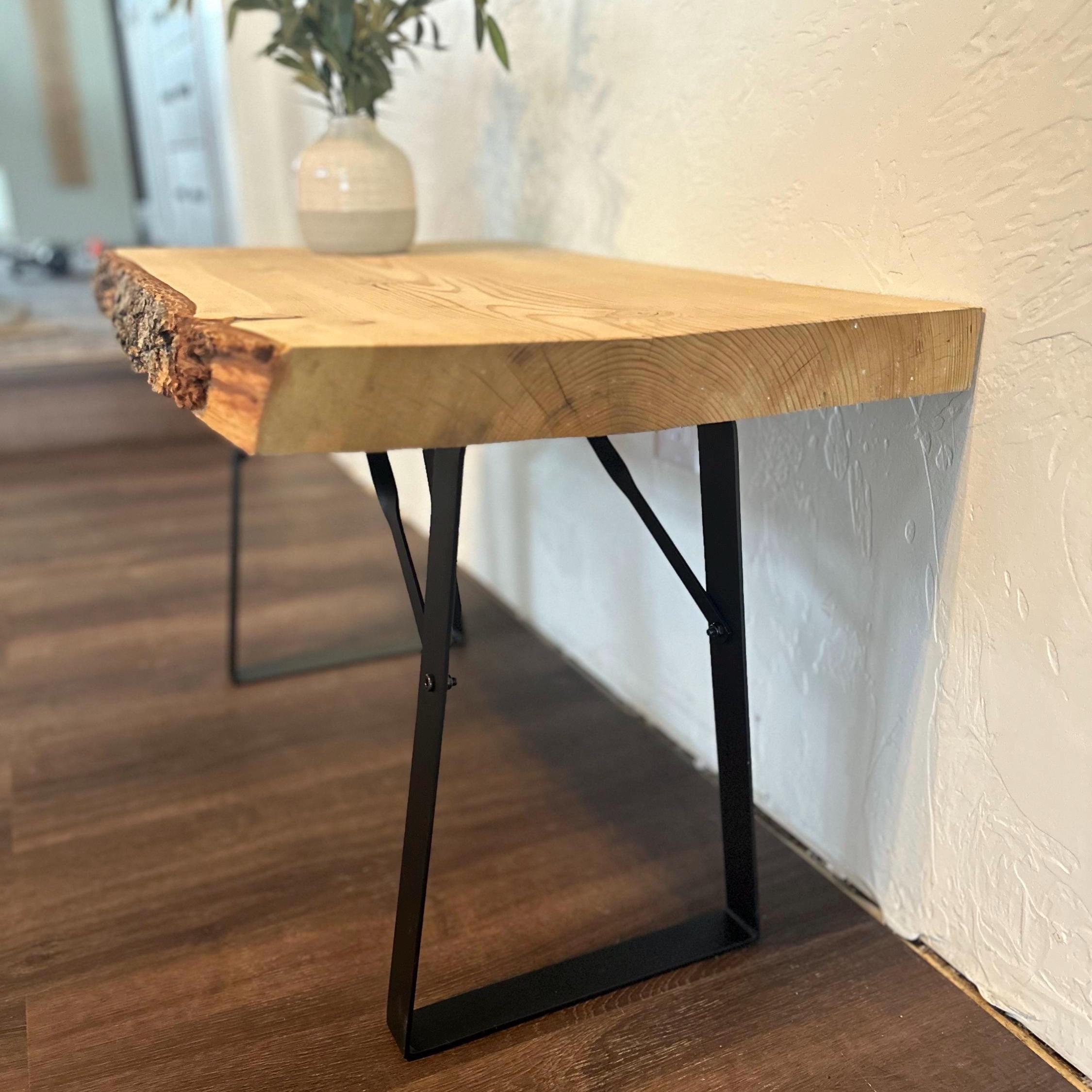 Wooden Entryway Outdoor Bench Live Edge Bench Outdoor Bench Entry Way ...