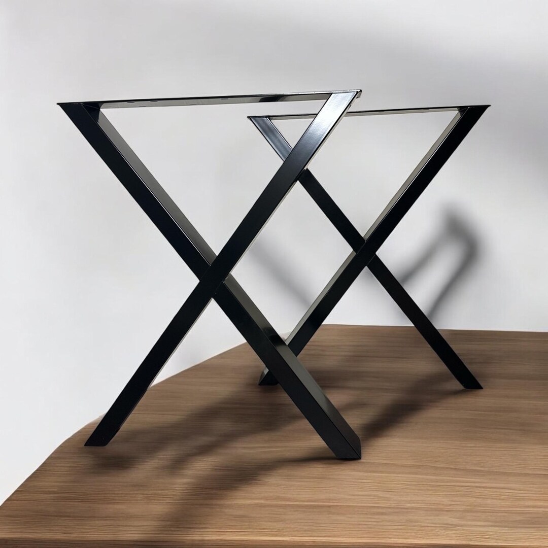 Modern X Frame Table Legs, Sturdy Metal Dining Table Legs, Industrial ...