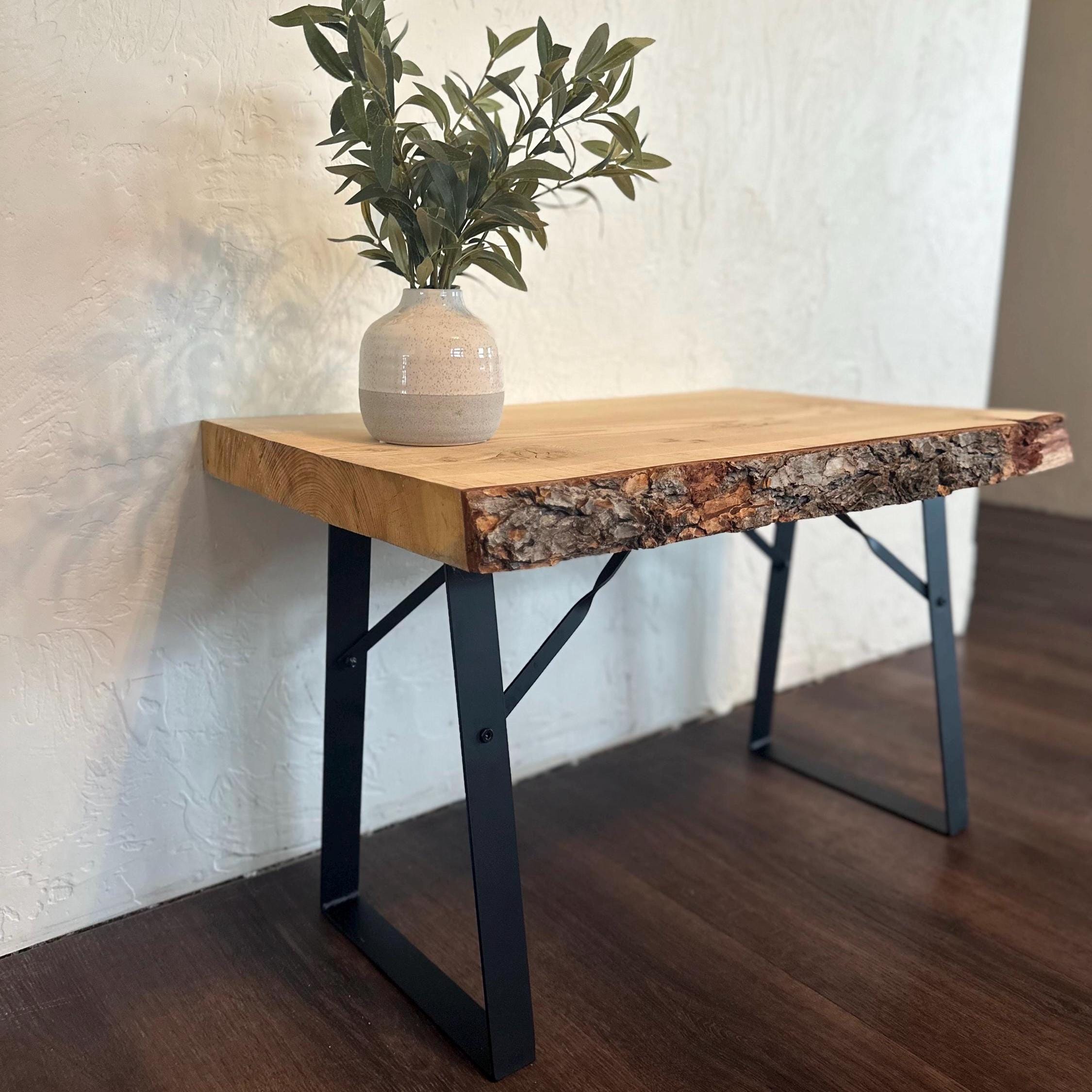 Wooden Entryway Outdoor Bench Live Edge Bench Outdoor Bench Entry Way ...