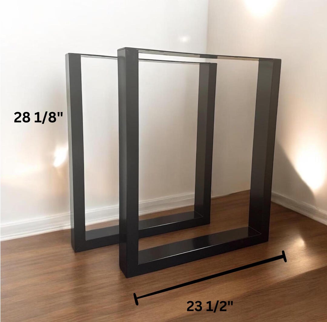 Metal Dining Table Base, U Shape Computer Desk Legs, Sturdy Steel Table ...