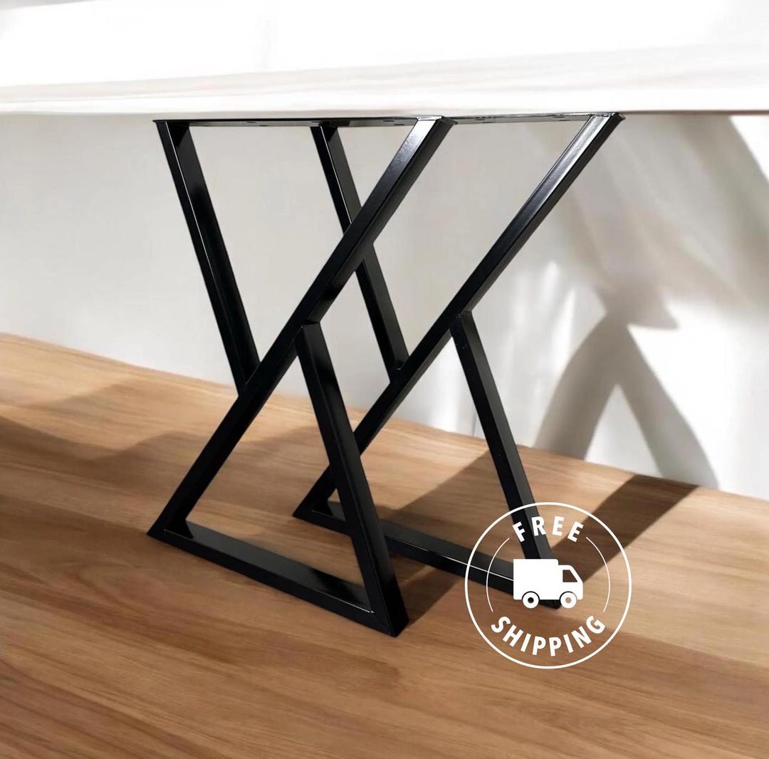Modern Metal Table Legs, Industrial Steel Iron Funiture Base, Farmhouse ...