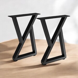 Black Matte Table Legs, Industrial Steel Iron Furniture Legs, Modern ...