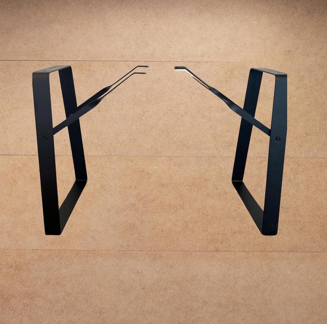 Black Metal Bench Legs, Unique Furniture Table Legs, Modern Industrial ...