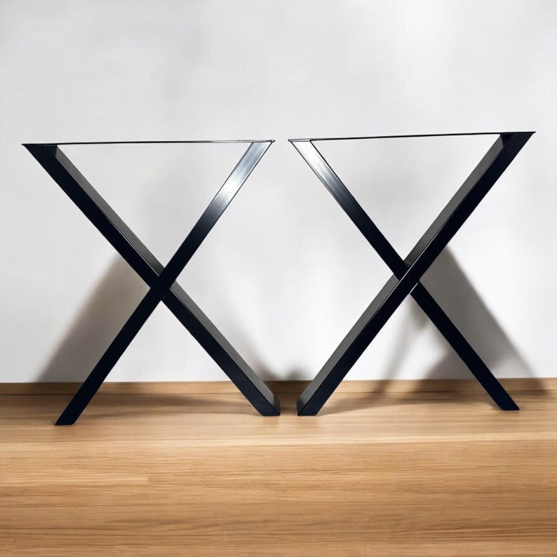 Modern X Frame Table Legs, Sturdy Metal Dining Table Legs, Industrial ...