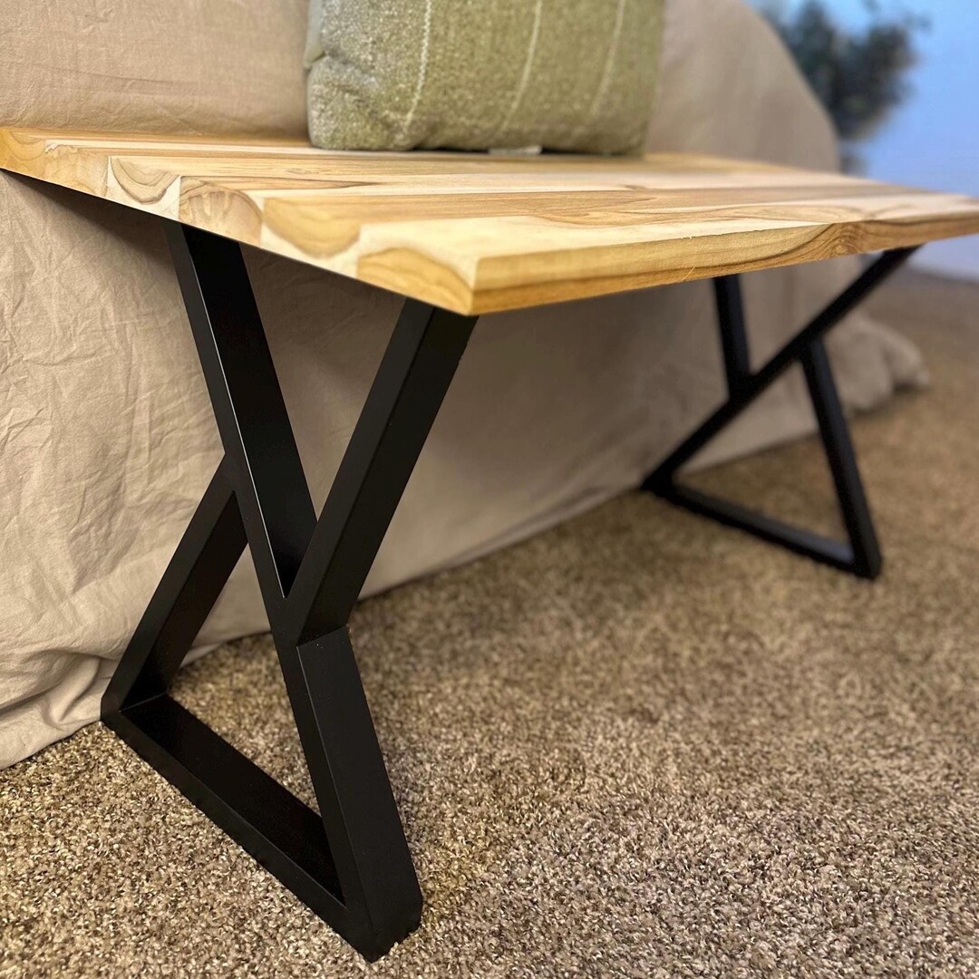 Black Matte Table Legs, Industrial Steel Iron Furniture Legs, Modern ...