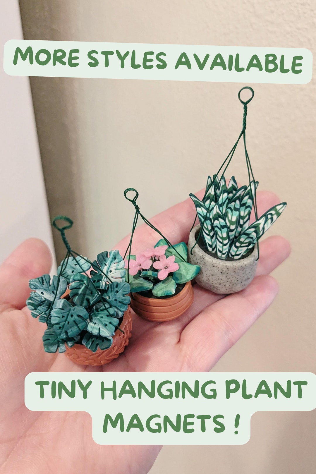 Tiny Plant Magnet, Plant Magnets, Hanging Plant Decor, Funny Plant Gift ...