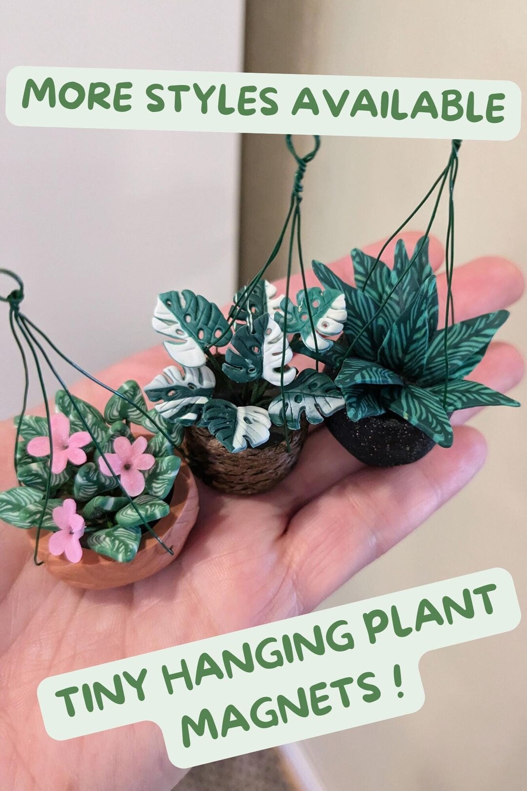 Mini Plant Magnet, Tiny Plant Magnet , Plant Decor, Hanging Planter ...