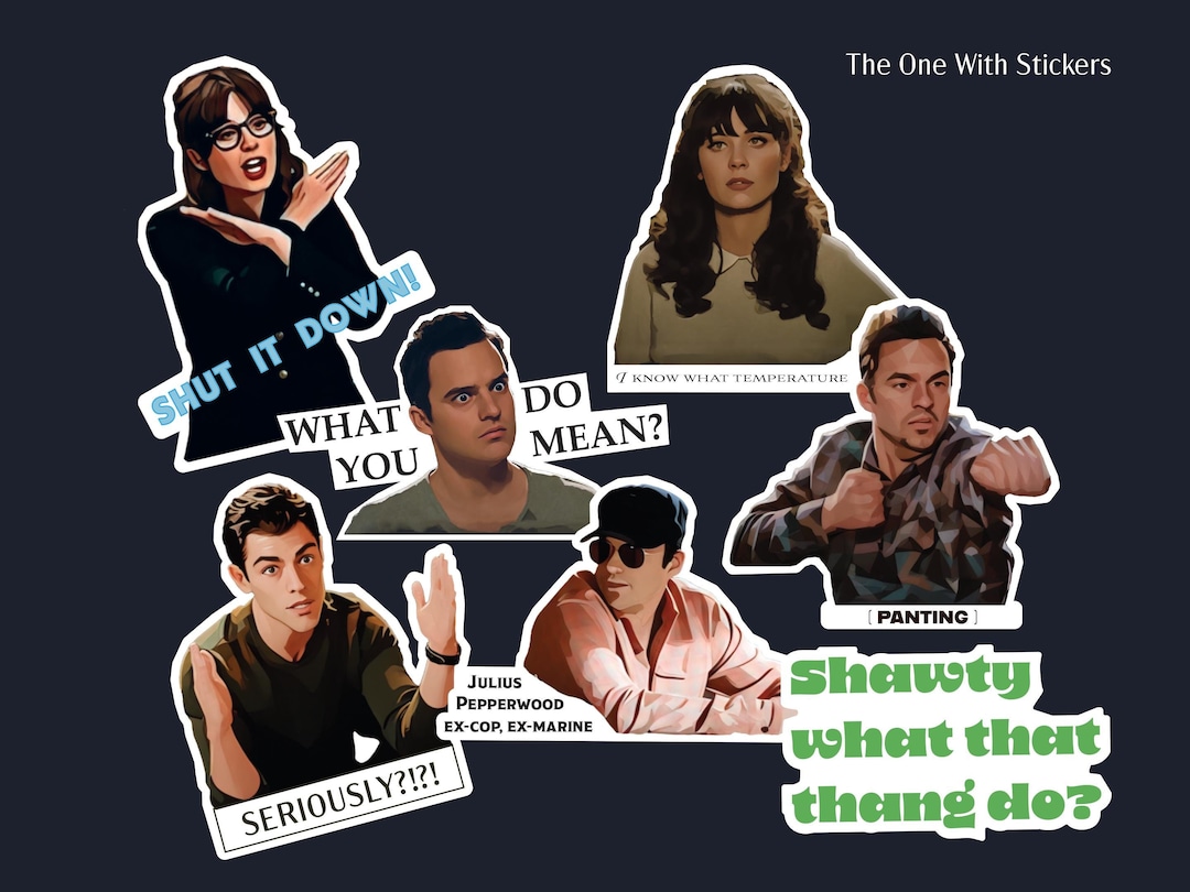 New Girl Stickers Ft. Nick Miller, Jessica Day, Schmidt & Winston - Etsy