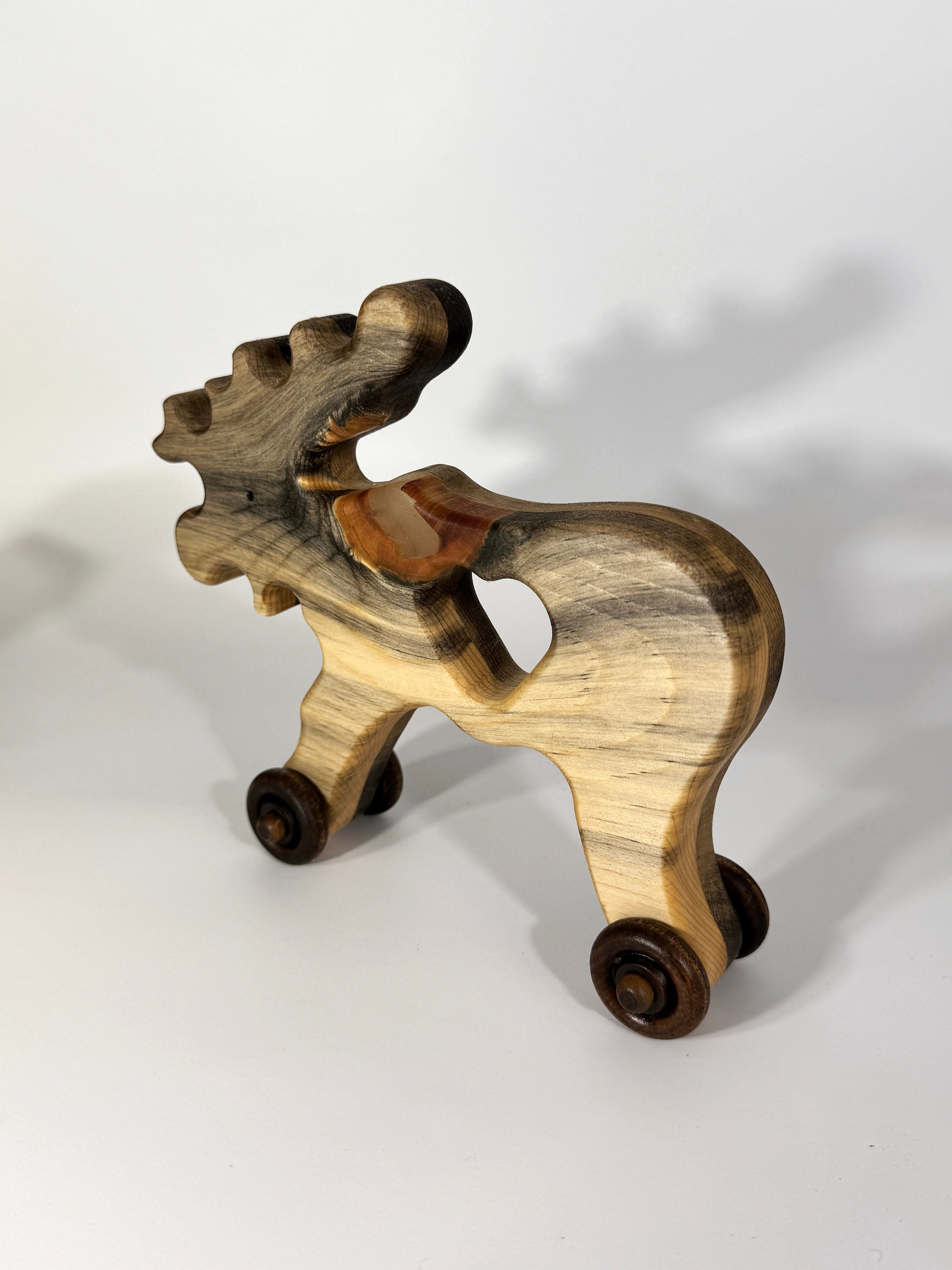 Wooden Toy Animal Moose Handcrafted Educational Montessori Toy Handmade ...
