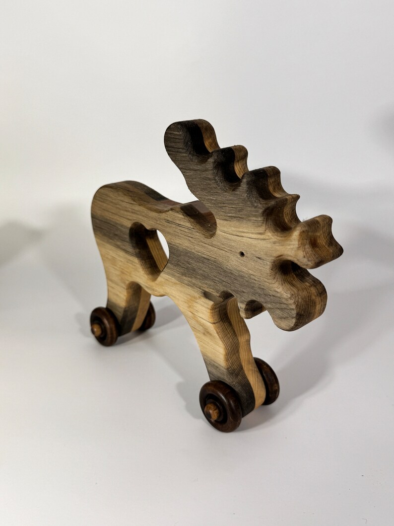 Wooden Toy Animal Moose Handcrafted Educational Montessori Toy Handmade ...