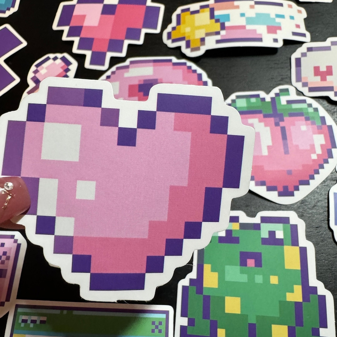 50pcs Pixel Style Stickers Set Decals Skateboard Phone Laptop DIY ...