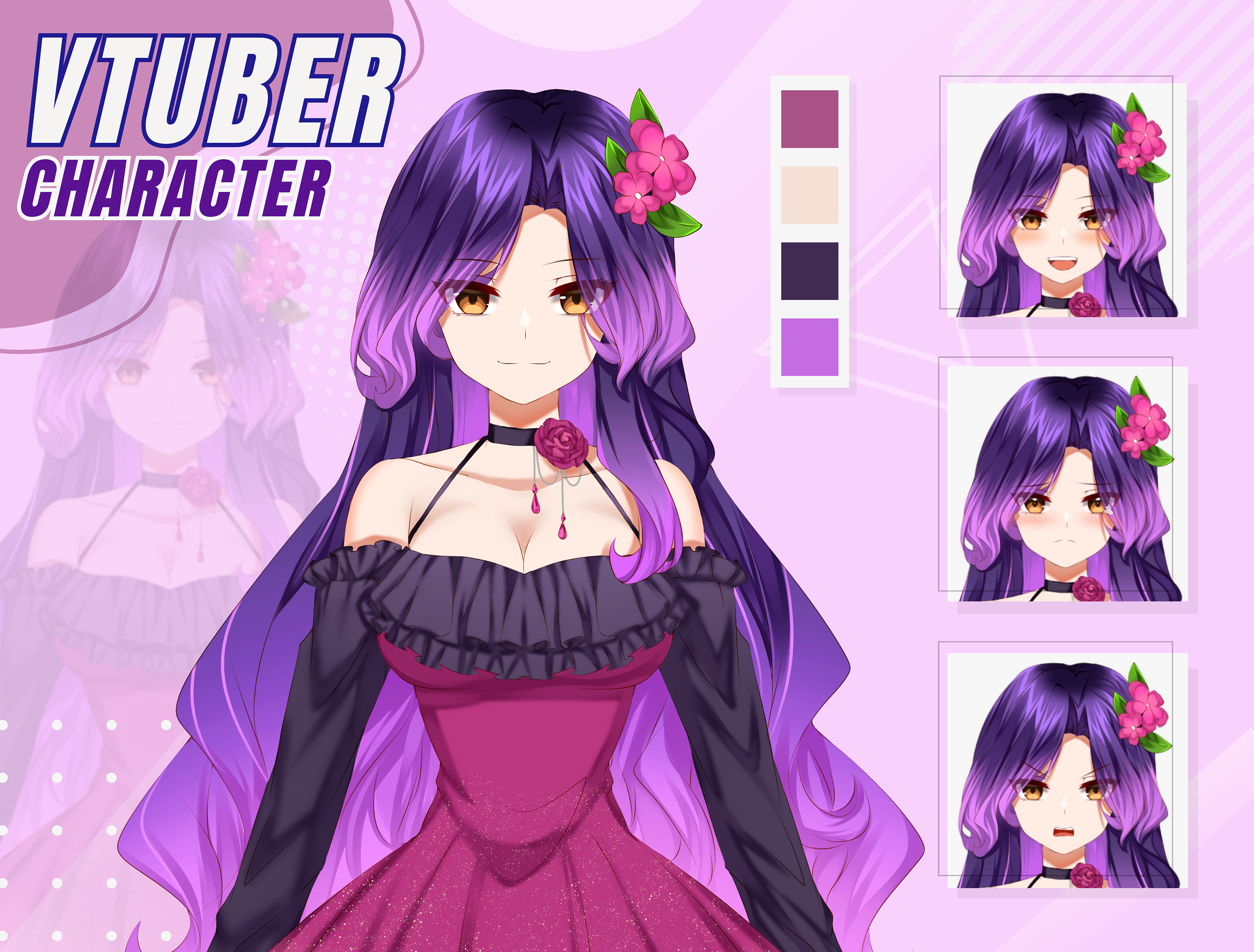 Custom Vtuber Model Live2d Model Vtuber Commission Live2d Vtuber Anime ...