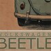 Vintage Volkswagen Beetle Poster, Retro Car Print, Wall Art Decor ...