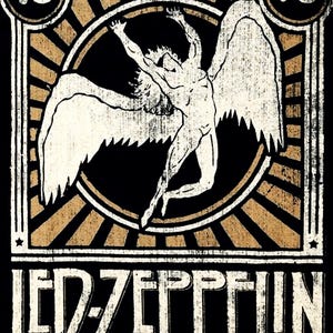 Led Zeppelin 12 Digital Posters Bundle, Rock Band Poster Set, Music ...