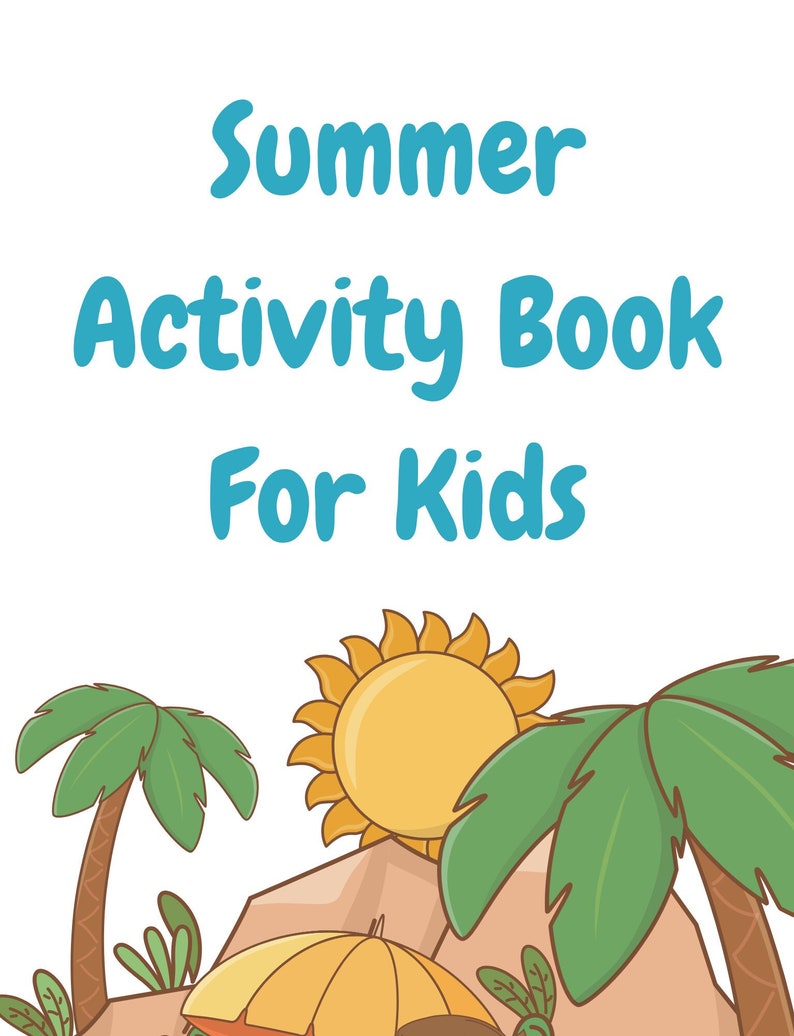 Summer Time Kids Digital Activity Pack With 70 Pages, Educational Fun ...