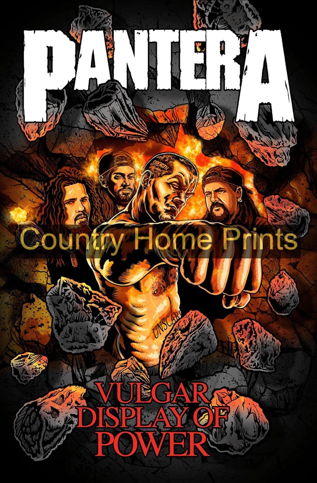 Pantera Vulgar Display of Power Poster, Thrash Metal Wall Art, 1992, Heavy Metal Wall Decor - Etsy