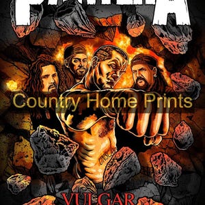 Pantera Vulgar Display of Power Poster, Thrash Metal Wall Art, 1992 ...
