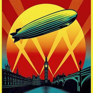 Led Zeppelin 12 Digital Posters Bundle, Rock Band Poster Set, Music ...