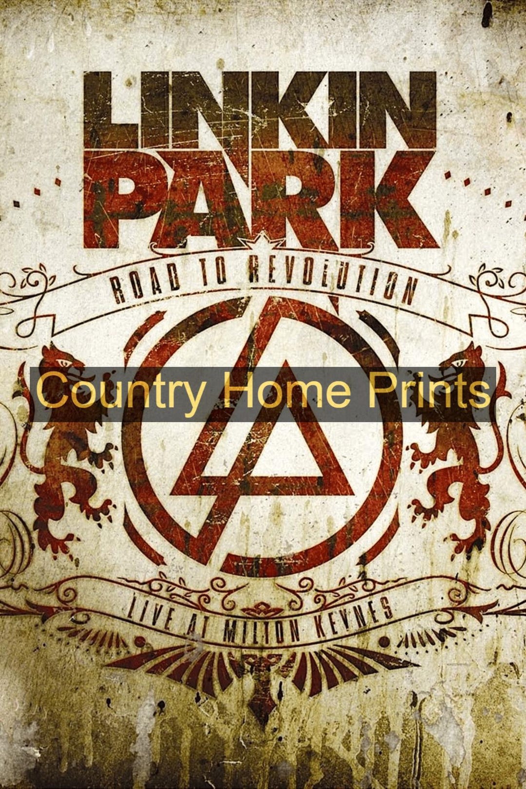 Linkin Park Digital Concert Poster, Music Wall Art Decor, Rock Band ...