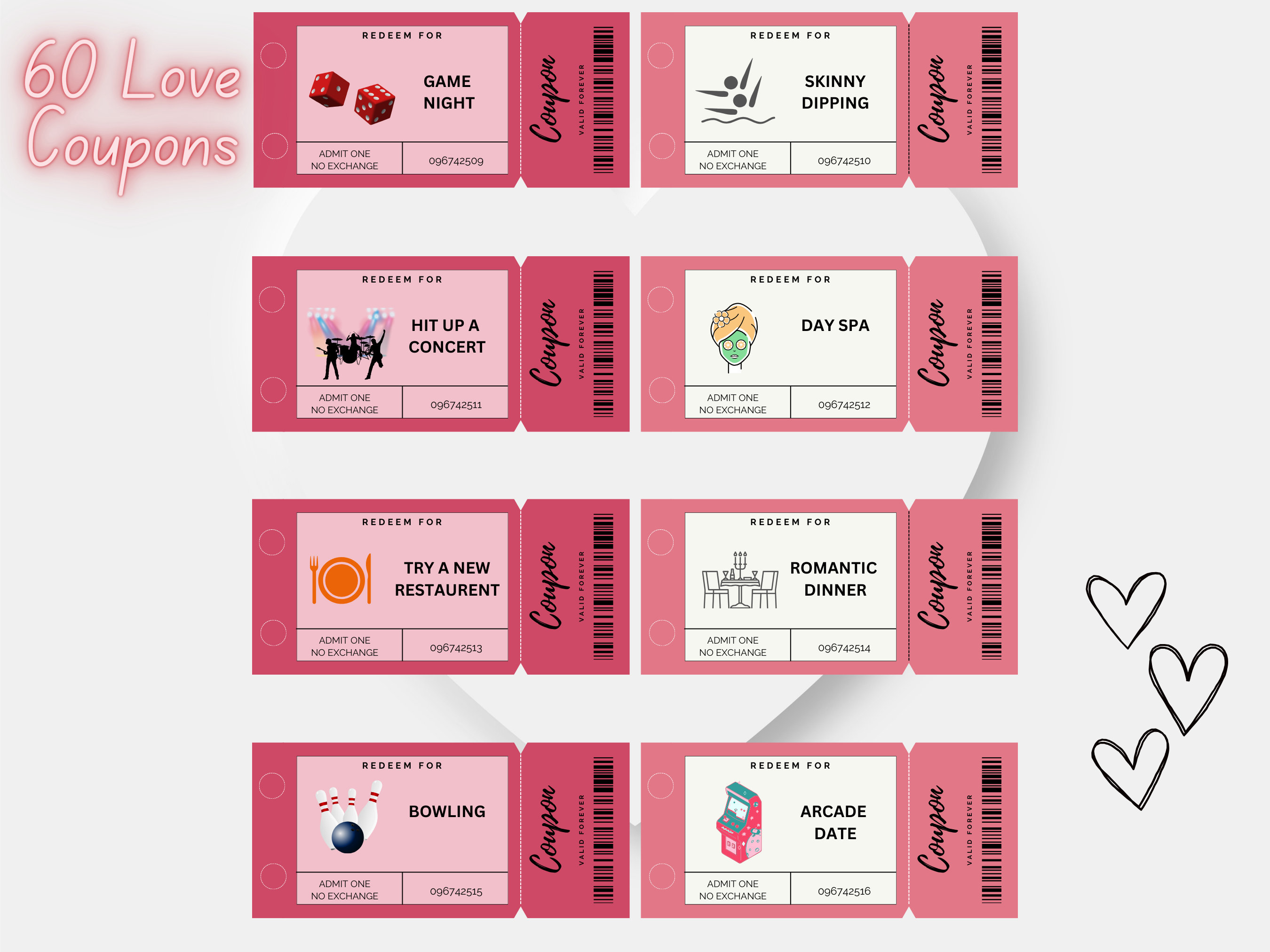 Love Coupon Book Printable Editable Love Coupons Couple Coupons Romantic Gift for Him Gift for ...