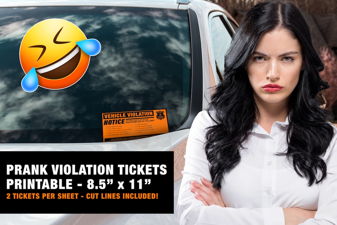 Printable Prank Violation Tickets • Great for SOCIAL MEDIA VIDEOS! • 8. ...