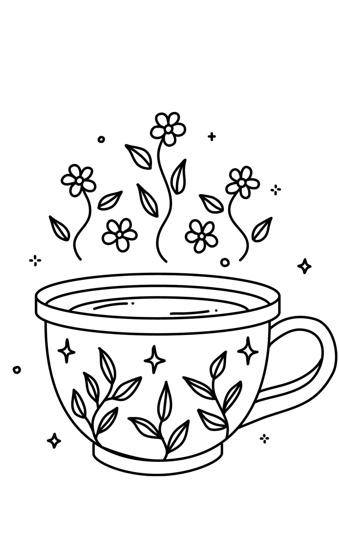 Wildflower Printable Coloring Pages - Etsy