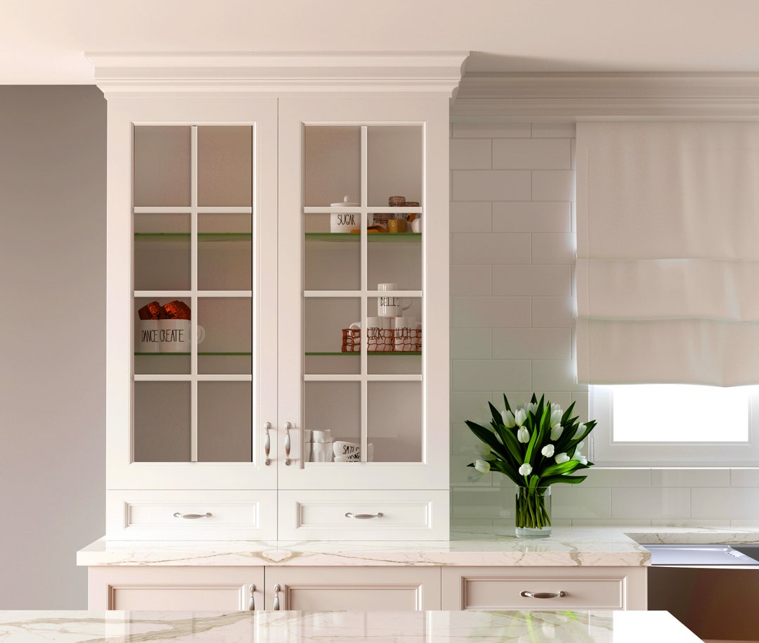Mullion Glass Door for Existing Window | Kitchen Cabinet Glass Door ...
