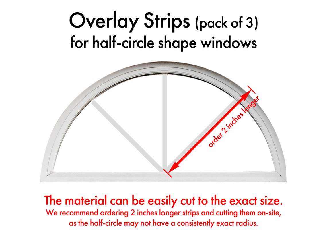 Windows Grid Half-circle Shape (pack of 3) - Etsy