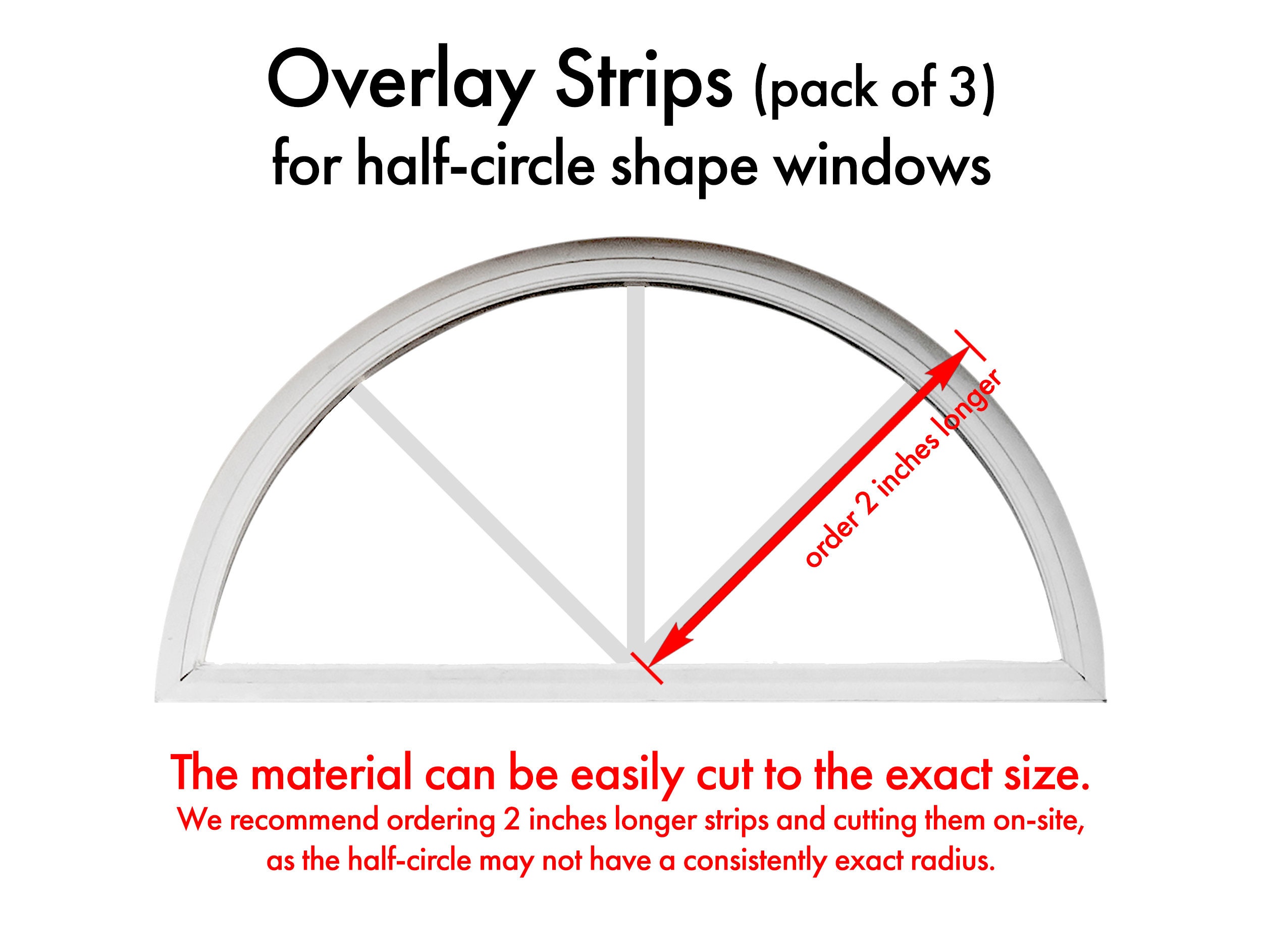 Windows Grid Half-circle Shape (pack of 3) - Etsy