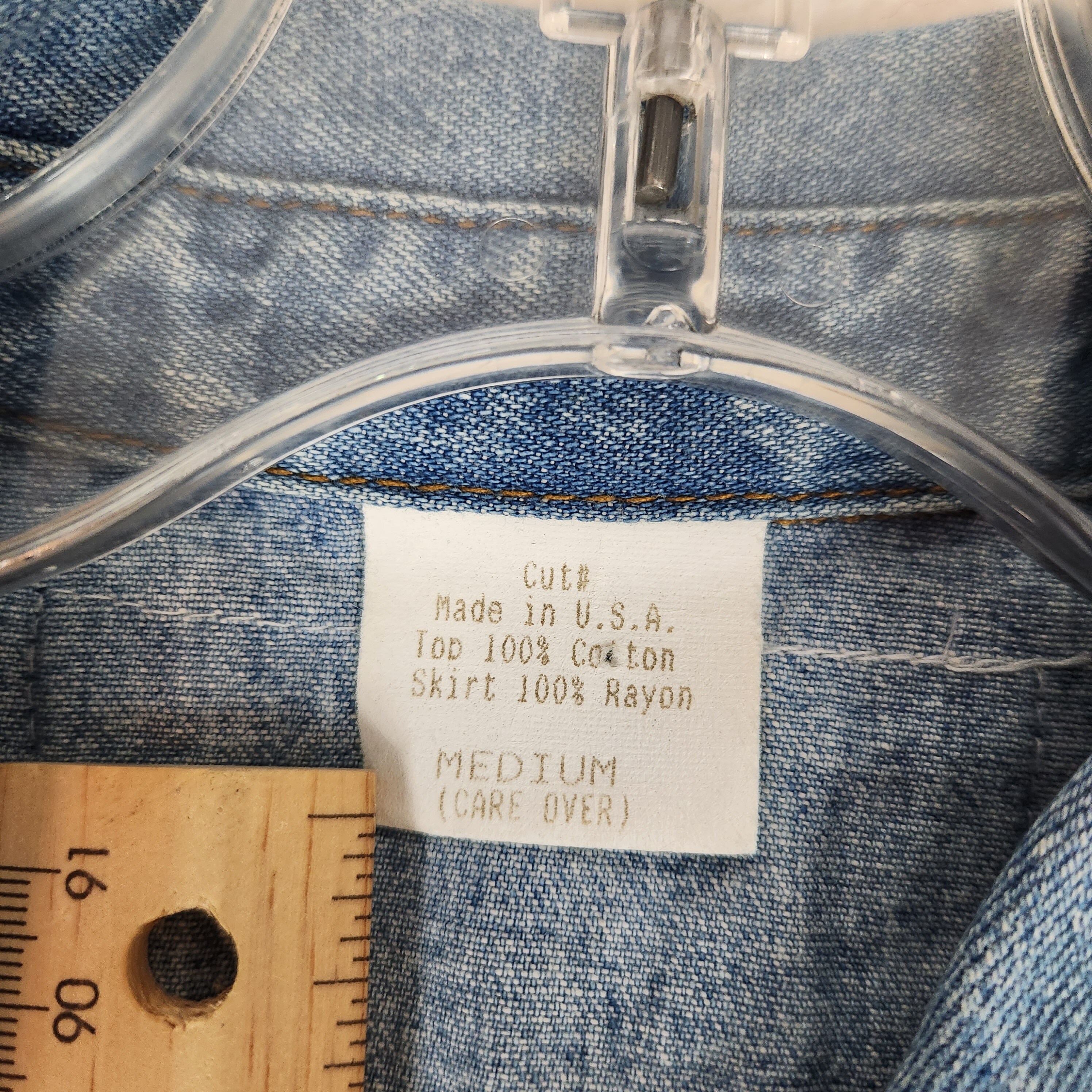 Vintage Loco Lindo Denim Maxi Shirt Dress Size M Potted Plants Floral ...