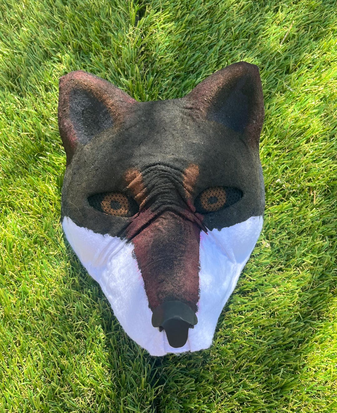 Dark Red-wolf Mask - Etsy